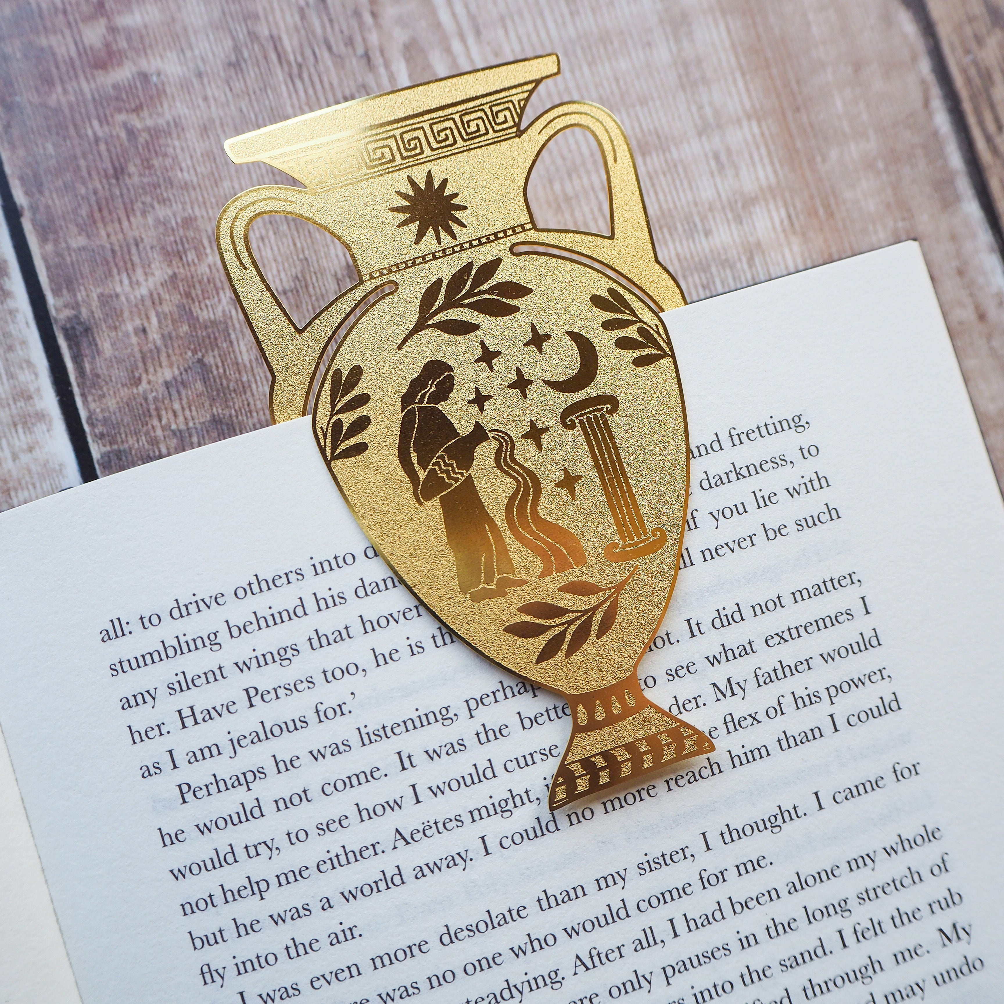 Greek Vase Brass Bookmark - Literary Emporium Ltd