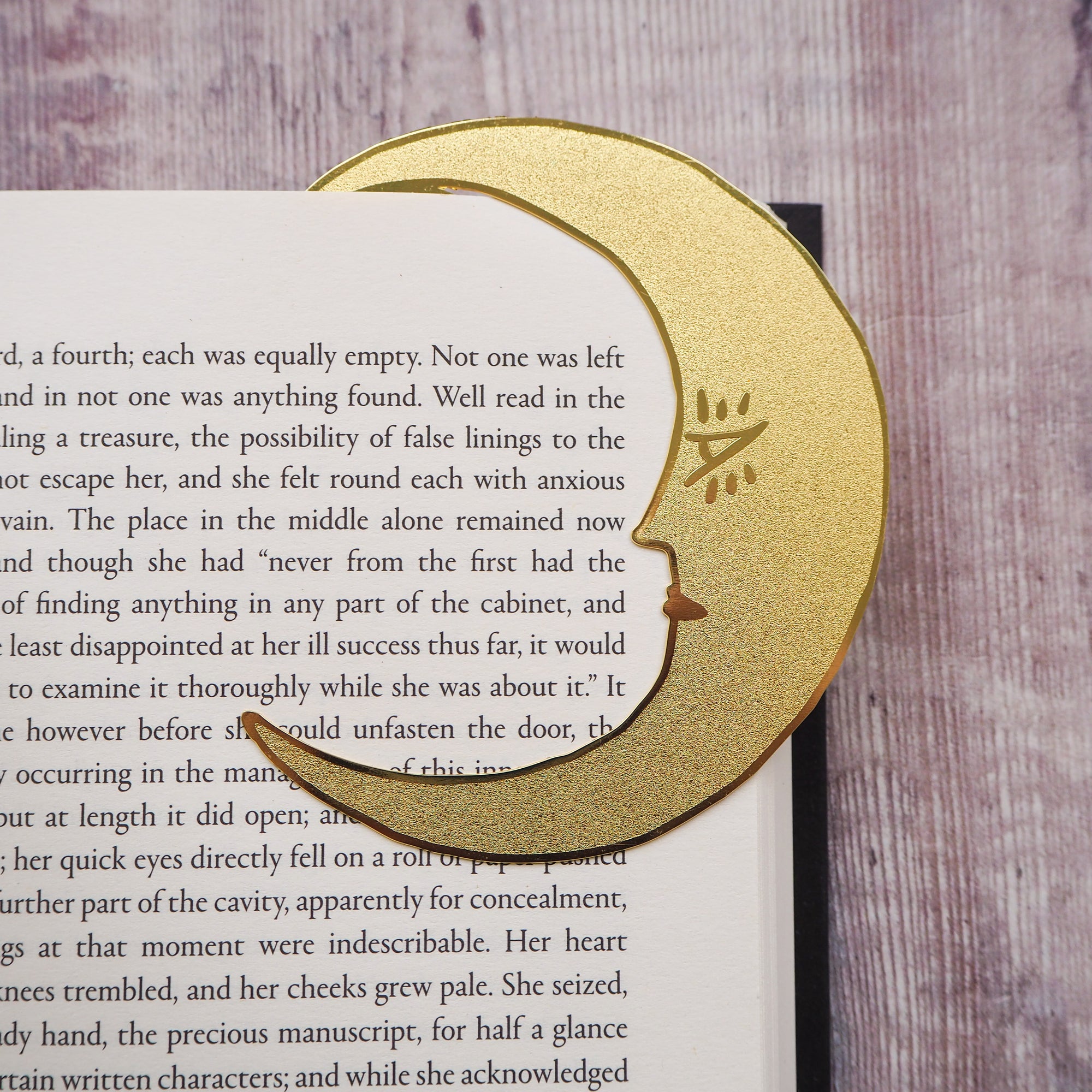 Midnight Readers Club Moon Brass Bookmark - Literary Emporium Ltd